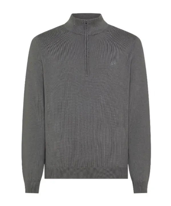 SUN 68 Everyday Half Zip Knitted Sweater