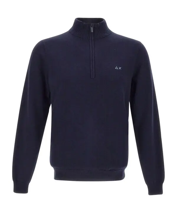 SUN 68 Everyday Half Zip Knitted Sweater
