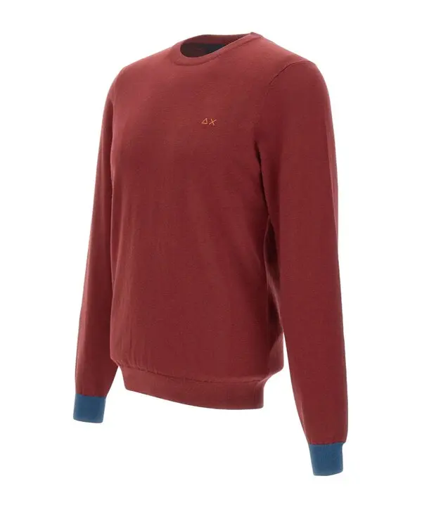 SUN 68 Contrast Elbow Patch Knitted Sweater
