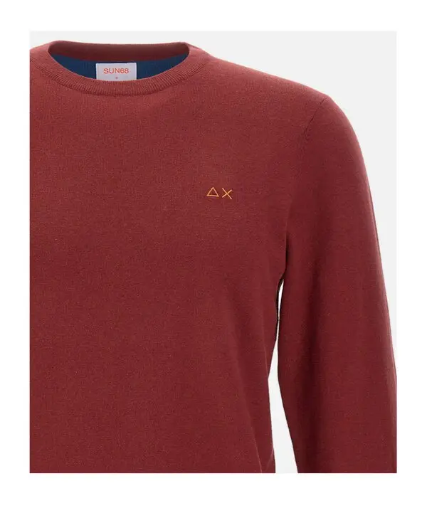 SUN 68 Contrast Elbow Patch Knitted Sweater
