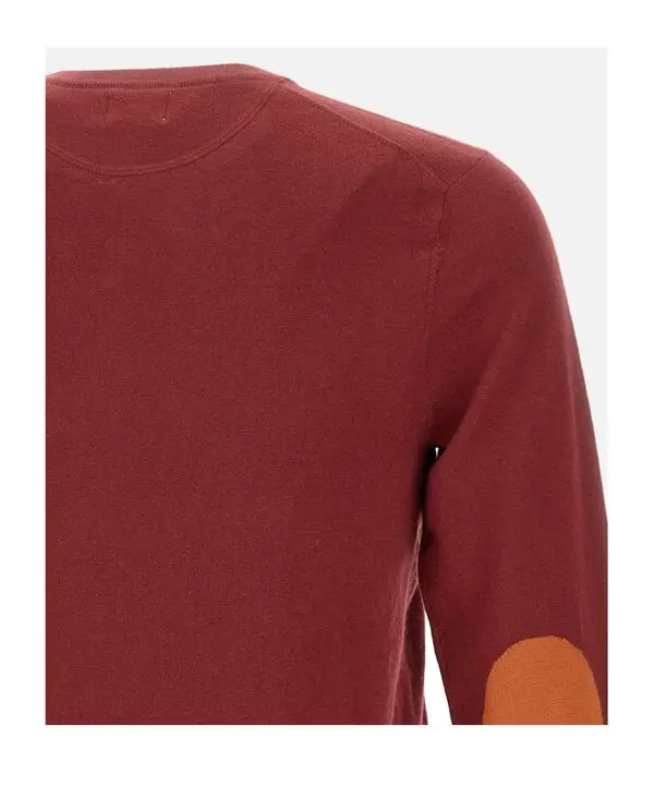 SUN 68 Contrast Elbow Patch Knitted Sweater