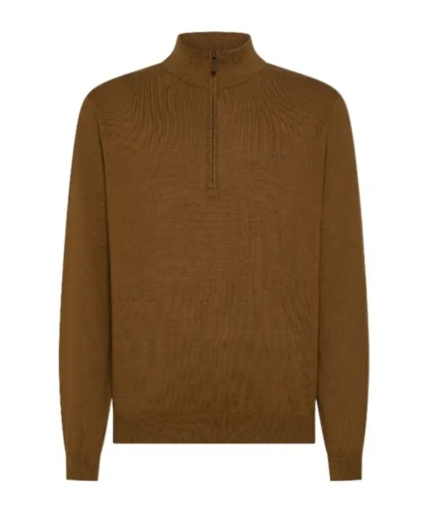 SUN 68 Everyday Half Zip Knitted Sweater