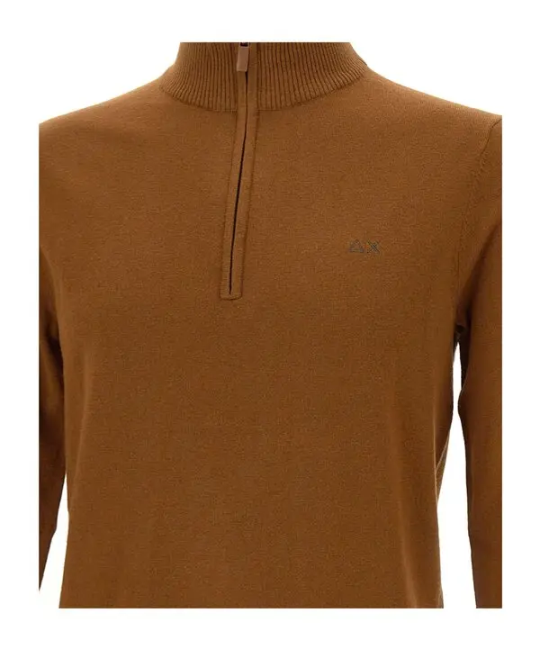 SUN 68 Everyday Half Zip Knitted Sweater