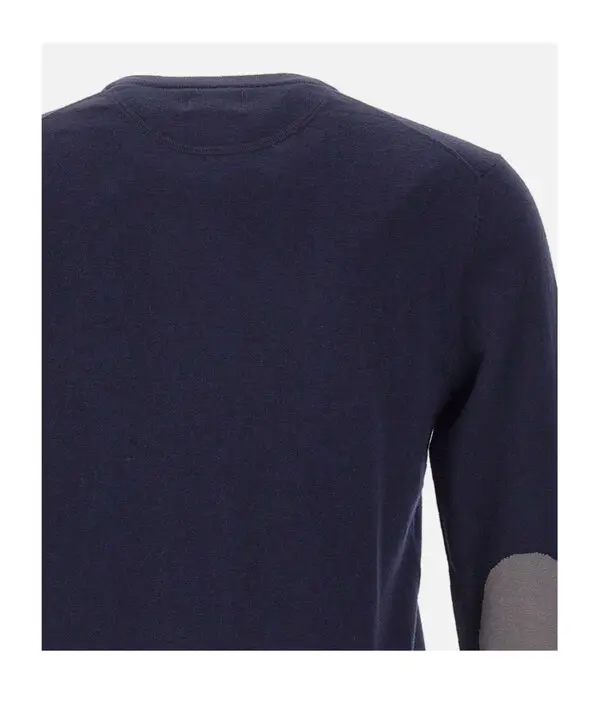 SUN 68 Contrast Elbow-patch Knitted Sweater