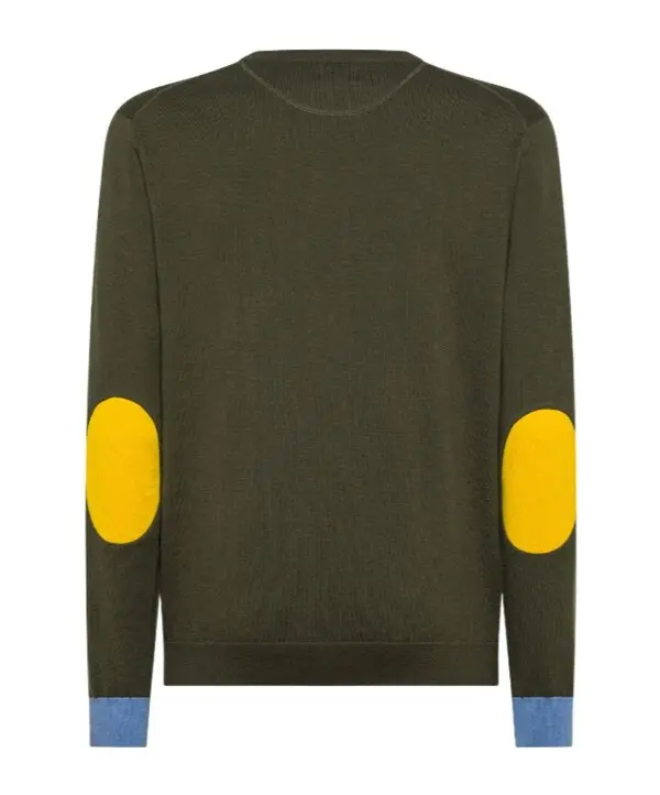 SUN 68 Logo Embroidered Crewneck Knitted Jumper