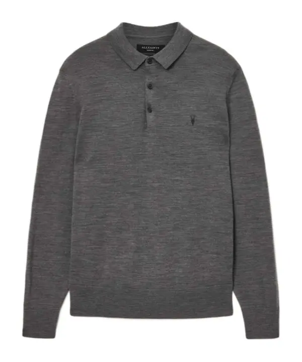 ALLSAINTS Long-sleeve Polo Shirt - Black
