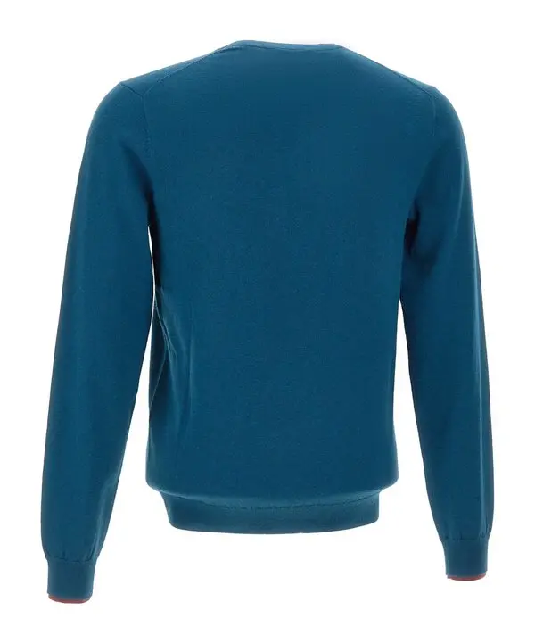 SUN 68 Logo Embroidered Crewneck Knitted Jumper