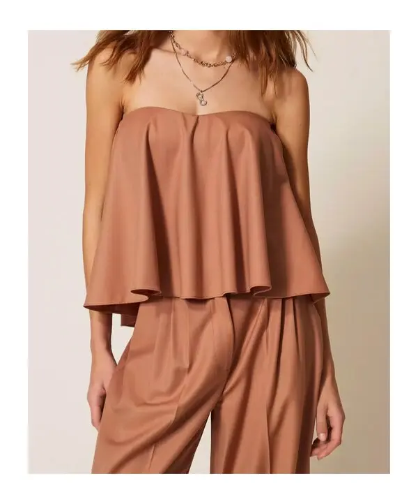 TWINSET Bustier Top With Pleated Details