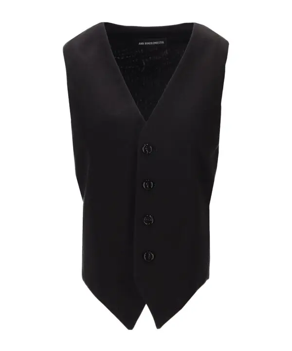 ANN DEMEULEMEESTER V-neck Buttoned Waistcoat