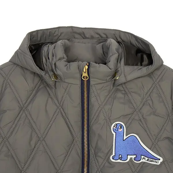 MINI RODINI Long-sleeved Hooded Cotton Jacket