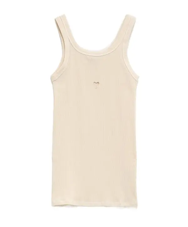 BASERANGE Ribbed Heart Detail Vest