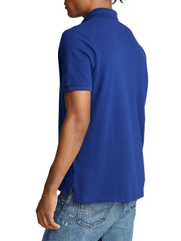 Polo Ralph Lauren Logo Embroidered Short-sleeved Polo Shirt - Blue