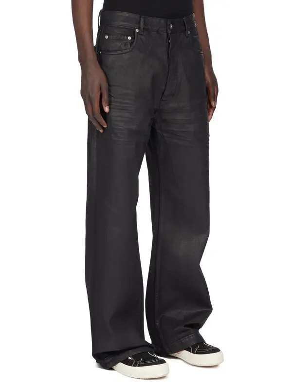 Rick Owens Buttoned Wide Leg Jeans