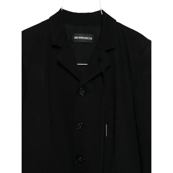 ANN DEMEULEMEESTER Single Breasted Jacket With Tie Details
