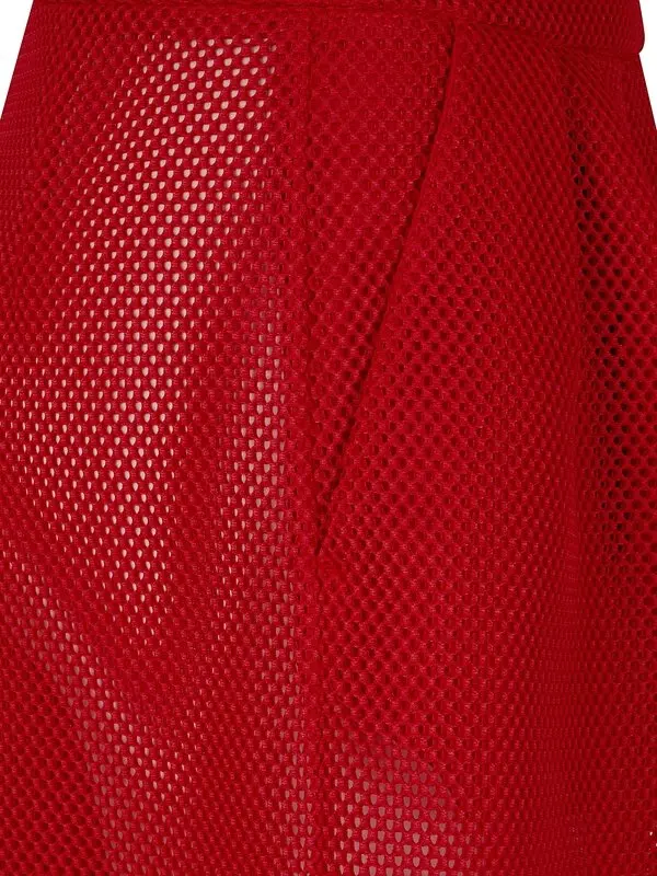 THE FRANKIE SHOP Marfa' Mesh Pleated Bermuda Shorts