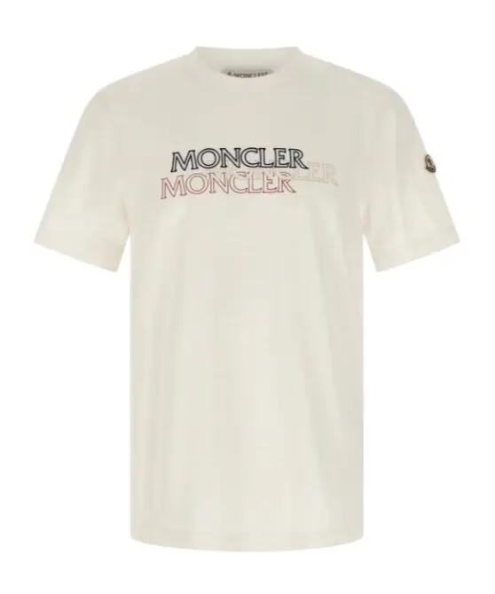 Moncler Logo Embroidered Crewneck T-shirt