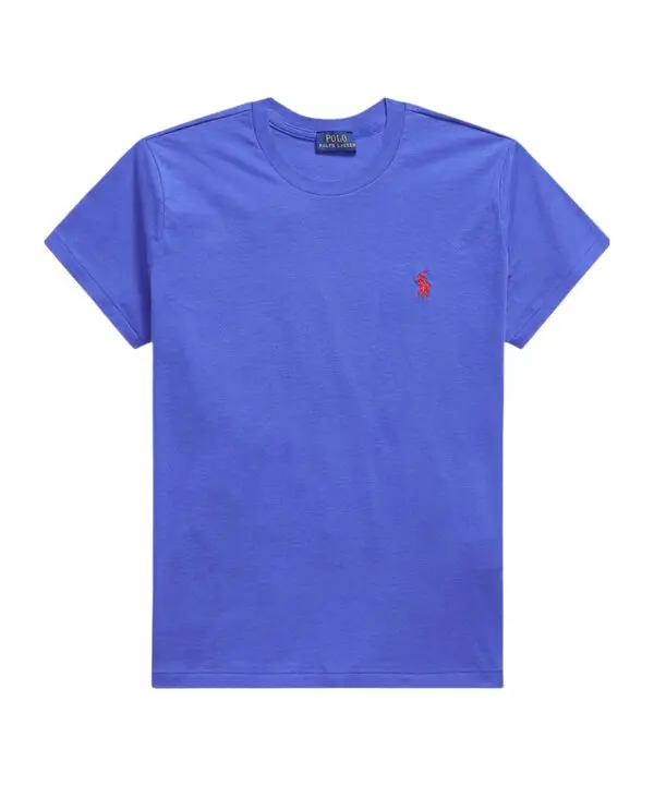 Polo Ralph Lauren Short Sleeve Crewneck T-shirt With Horse Motif - Blue