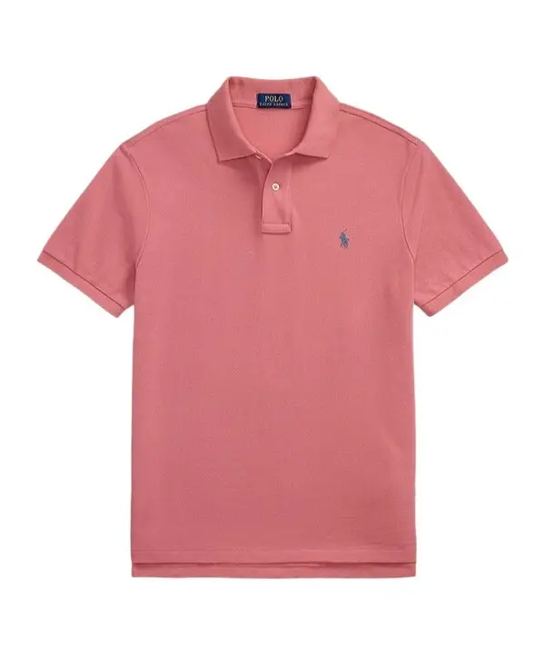 Polo Ralph Lauren Logo-embroidered Straight Hem Polo Shirt - Pink