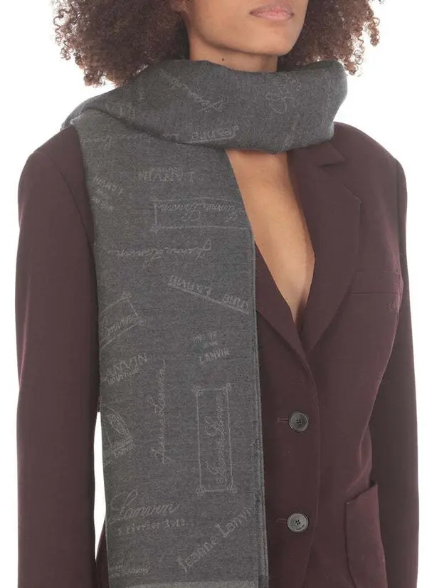 LANVIN Frayed Hem Scarf