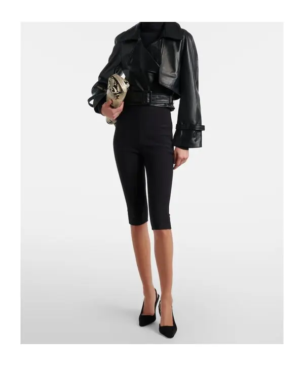 Nour Hammour Hatti Cropped Leather Jacket