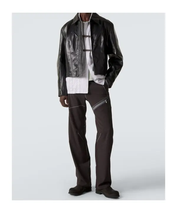 KIKO KOSTADINOV Leather Zip-up Jacket