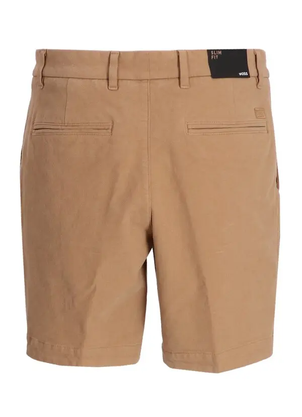Hugo Boss Cotton Flat-front Shorts