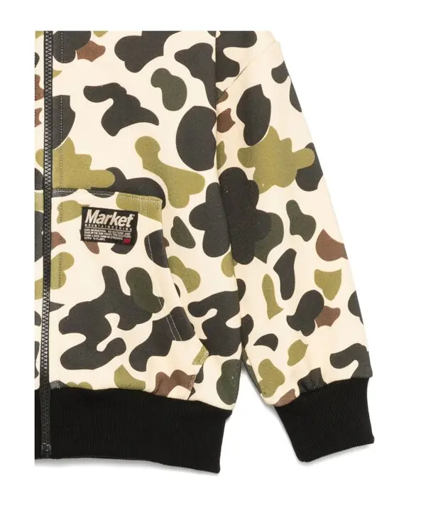 MARKET Allover Print Zip-up Hoodie