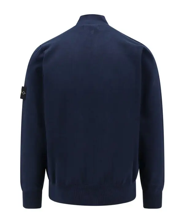 Stone Island Logo Patch Zipped Jumper