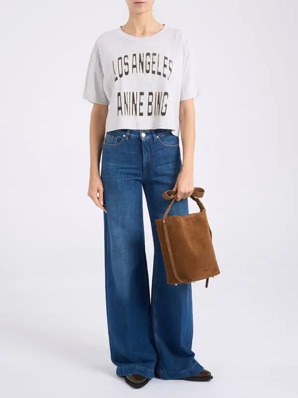 ANINE BING Johnny Cropped T-shirt