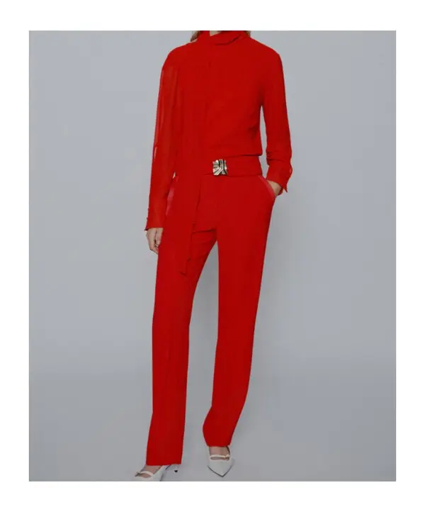 Marella Straight-fit Belted Trousers
