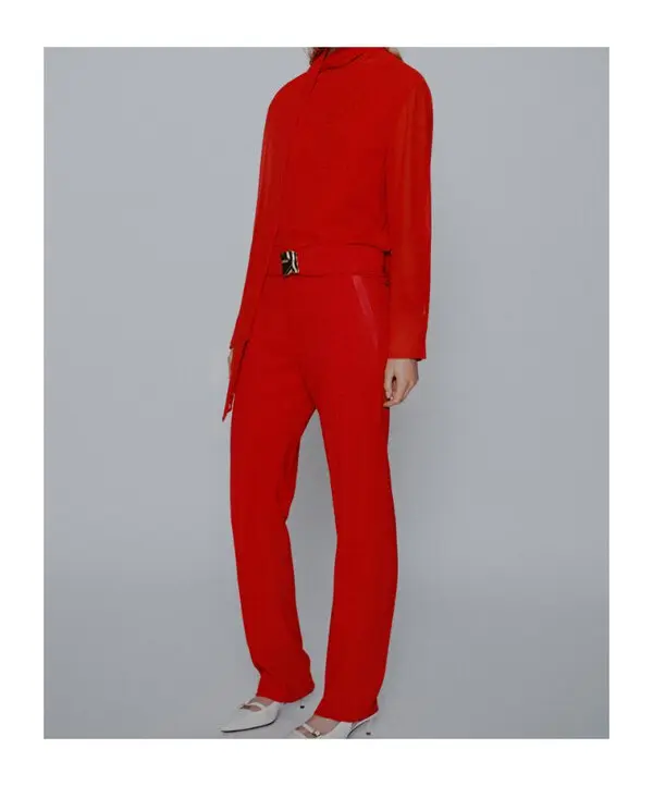 Marella Straight-fit Belted Trousers