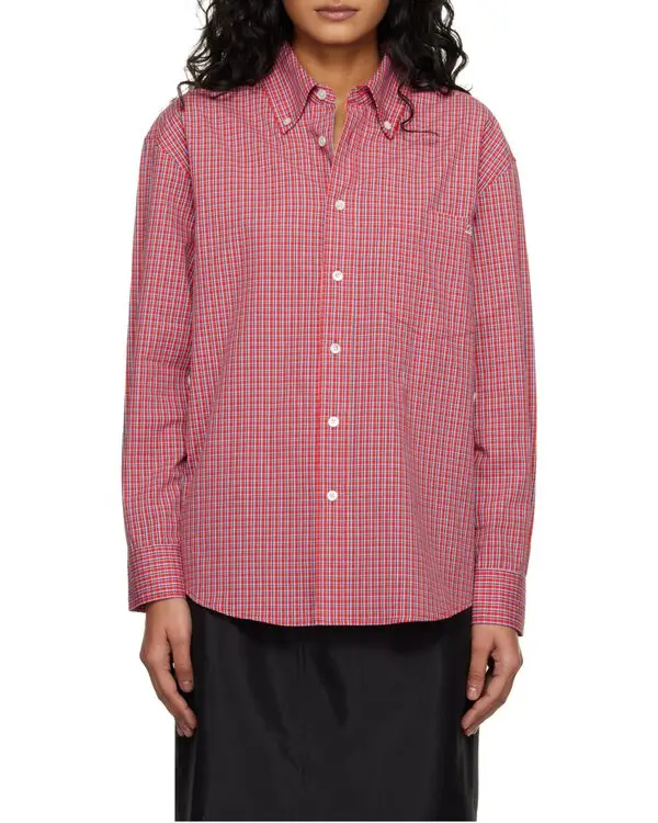 DUNST Checked-pattern Button-fastening Shirt