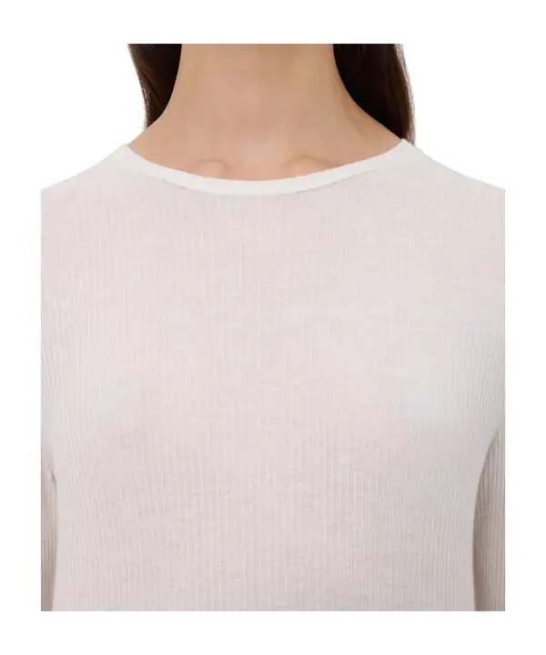 LOULOU STUDIO Ribbed Knitted Long-sleeved T-shirt