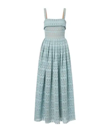 Elie Saab Macramã© Gown - Blue