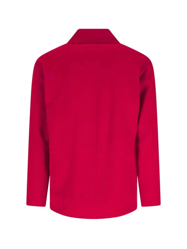 Auralee Long-sleeved Collared Sweater With Button Closure