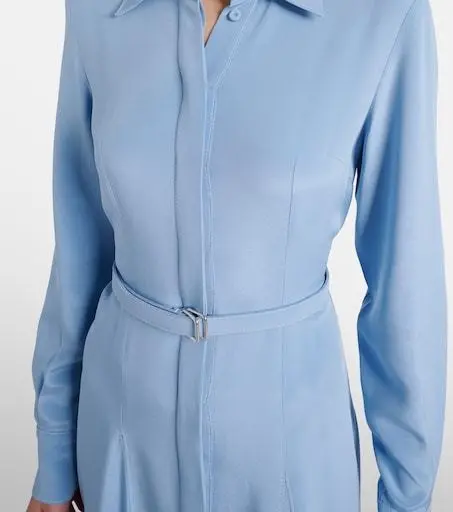 EMILIA WICKSTEAD Belted Silk Midi Dress