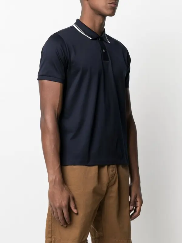 Herno Short-sleeved Contrast Trim Polo Shirt