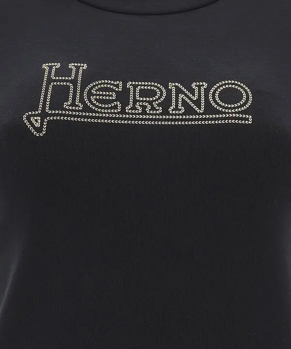 Herno Embroidered Logo Crewneck T-shirt