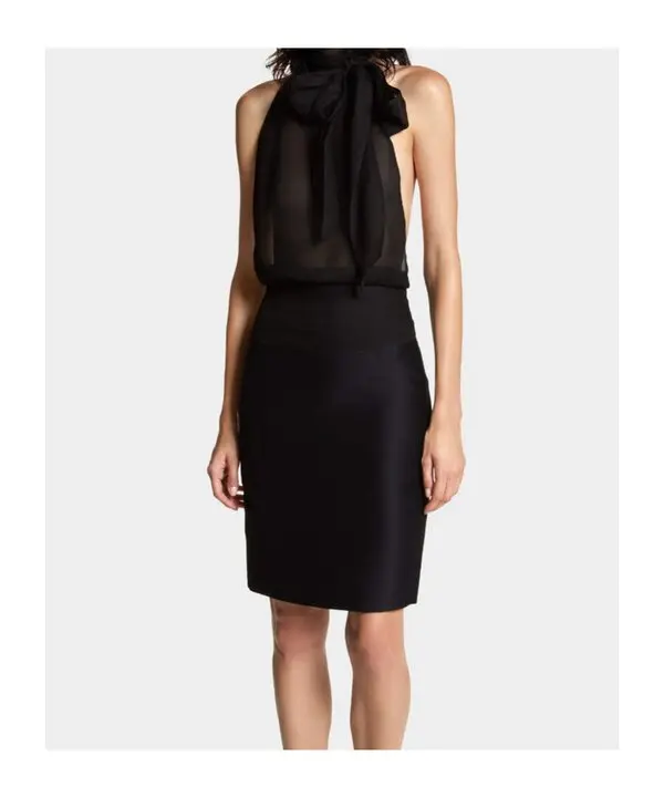 Dsquared2 Pussy-bow Halterneck Sleeveless Blouse