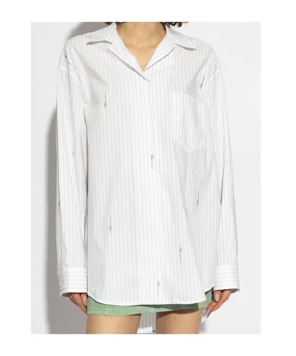 Blumarine Striped Shirt With Lapels
