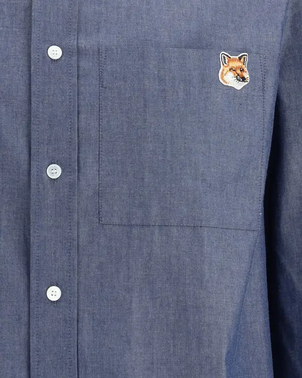Maison Kitsuné Fox Head Patch Buttoned Shirt