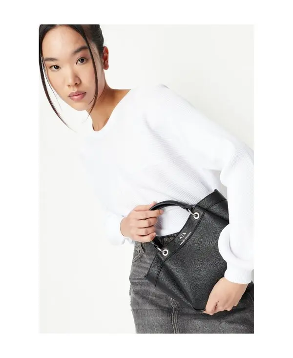 Armani Exchange Grained Texture Tote Bag