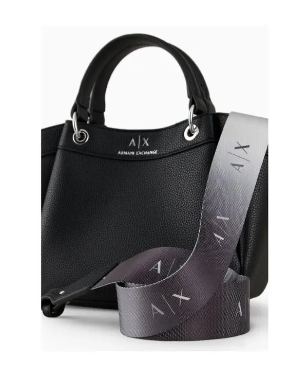 Armani Exchange Grained Texture Tote Bag
