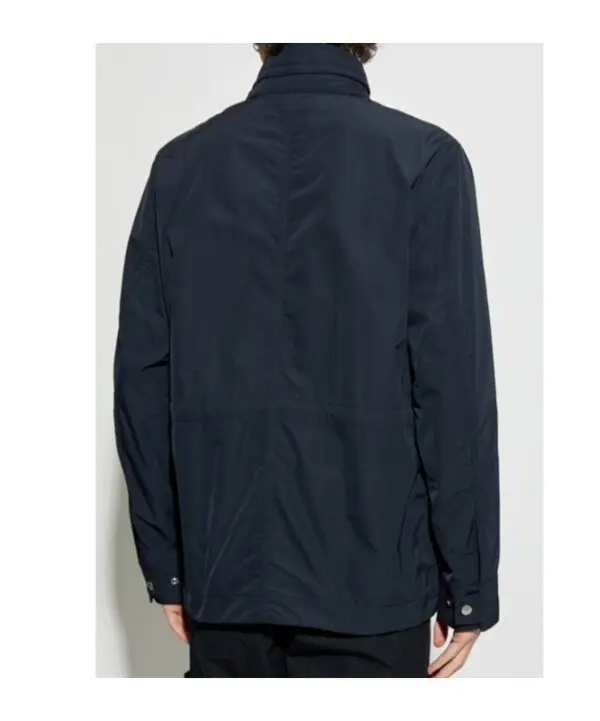 Stone Island Zip Up Jacket With Detachable Compass Badge