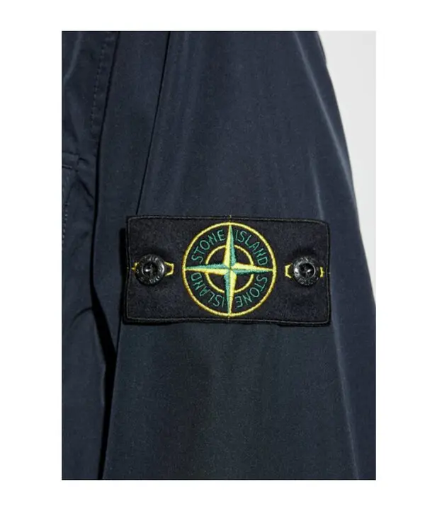 Stone Island Zip Up Jacket With Detachable Compass Badge