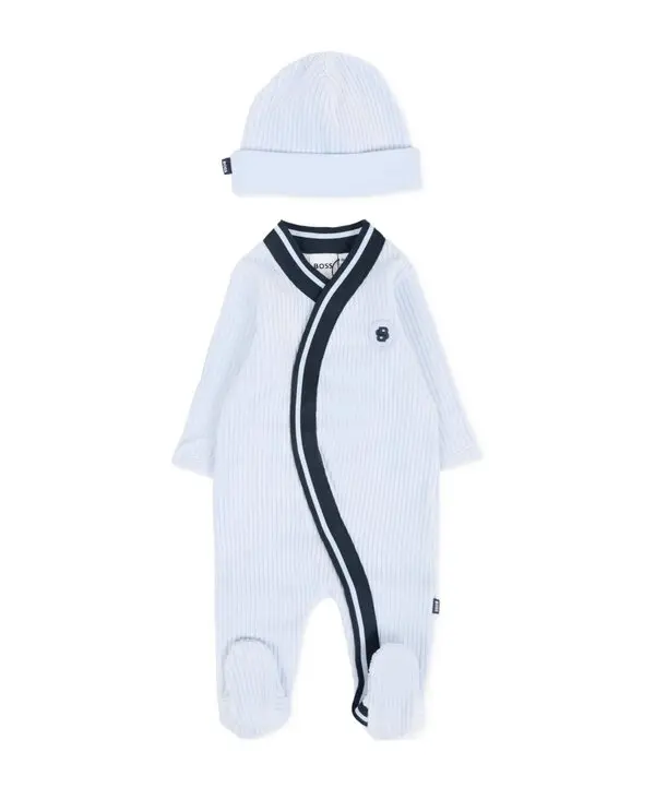 Hugo Boss Logo-patch Babygrow - Blue