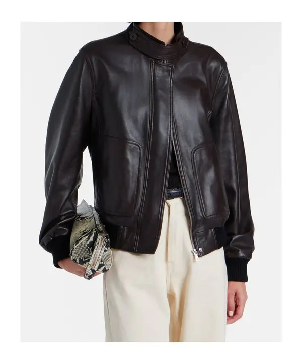 Nour Hammour Rios Long-sleeved Leather Jacket