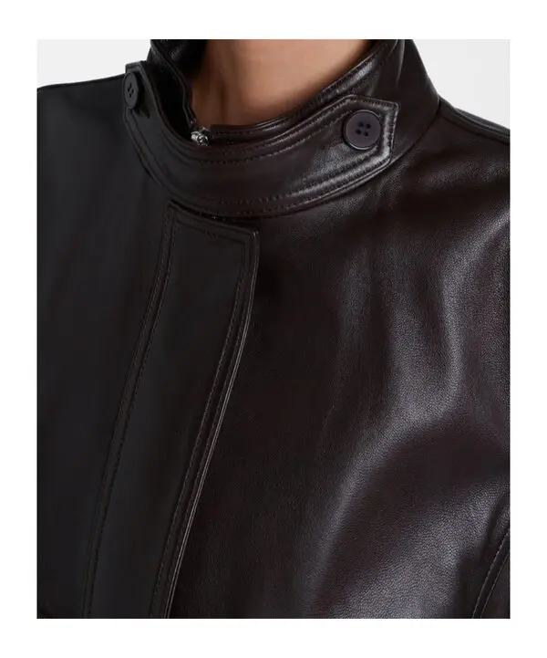 Nour Hammour Rios Long-sleeved Leather Jacket