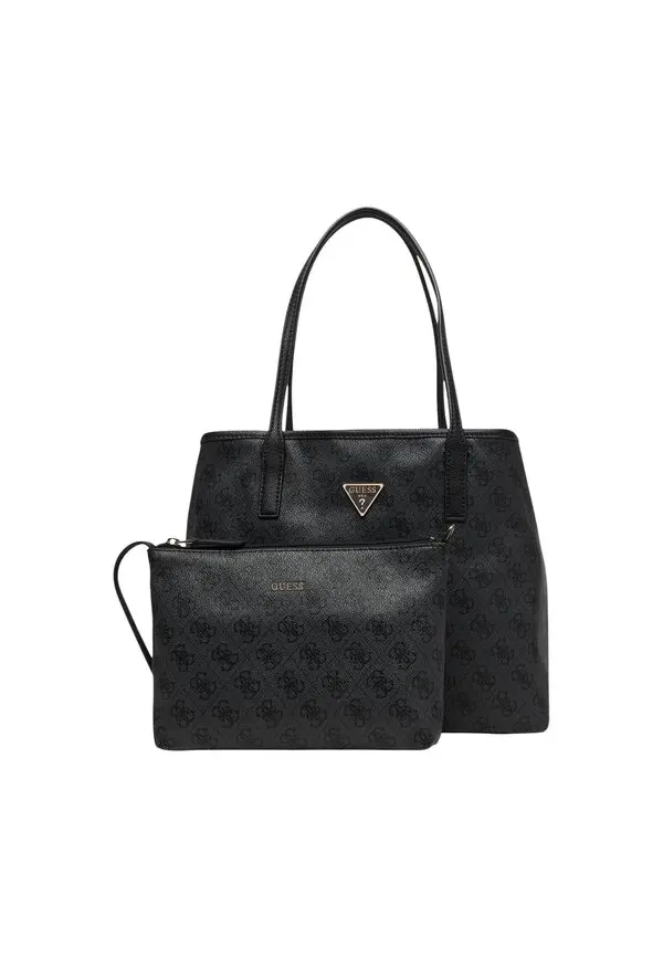 Guess Victtoria Monogram-pattern Pouch-detail Tote Bag