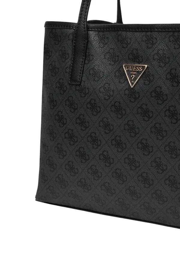 Guess Victtoria Monogram-pattern Pouch-detail Tote Bag
